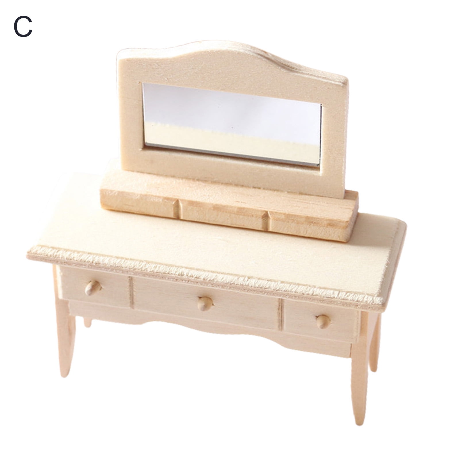 Miniature Doll Furniture, Wooden Display Cabin Cupboard Dollhouse ...