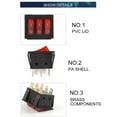 36.5*31Mm On/Off/On Rocker Switch Kcd8 3 Way 9 Pin Snap 250V16A Power ...