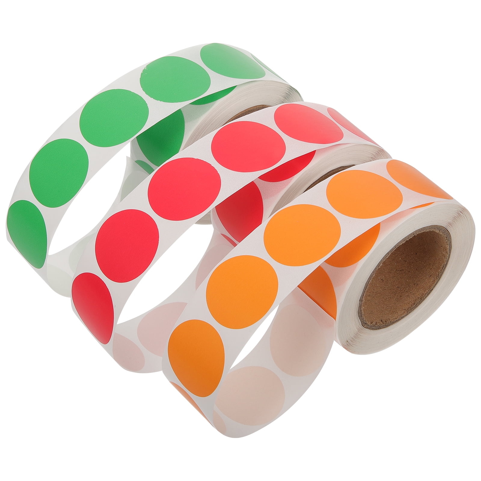3 Rolls of Colored Dot Stickers Circle Label Stickers Sealing Labels ...
