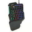 One-hand Gaming Keyboard USB 35 Keys Colorfull Backlit Portable Mini ...