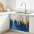 Abstract Color Block Cabinet Curtains Navy Block Impressionist Style ...