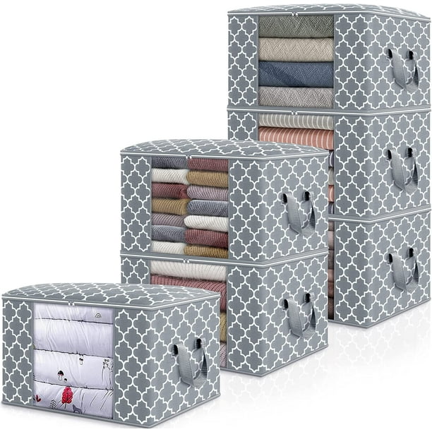 6-Pack Storage Bags 100L Large Blanket Clothes Organization and Storage ...