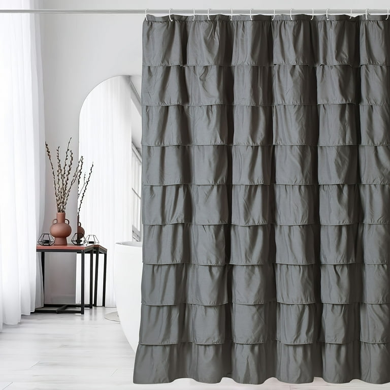 Pleated shower curtain store