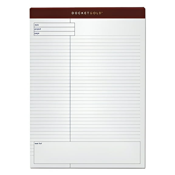 TOPS Docket Gold Lined Paper Writing Pads, 8-1/2 x 11-3/4, Legal Rule ...