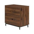 Better Homes & Gardens Wyatt Geo 2-Drawer Nightstand with USB, Walnut ...