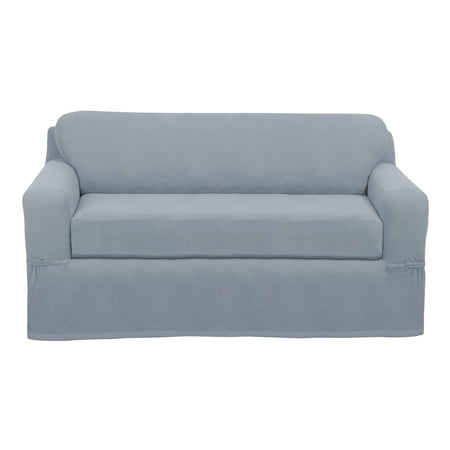 CHOK 2024 Pixel 2-Piece Stretch Loveseat Furniture Slipcover Black ...