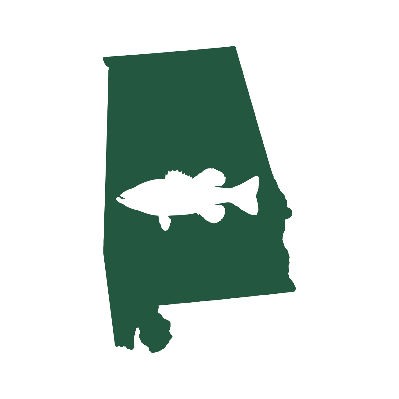 Alabama Bass Sticker Decal Die Cut - Self Adhesive Vinyl - Weatherproof ...