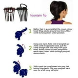 Bandette Comb With Elastic Band, Ponytail Bump it UP Inserts Combs for ...