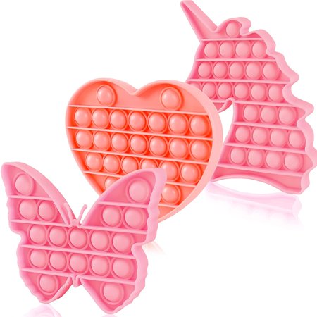 3 Pack Pop Fidget It Toy, Its Popit Popper Push Squeeze Sensory Bubble ...