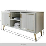 Castle Place Glam 47" TV Stand Console for TVs up to 55", Light Gray ...