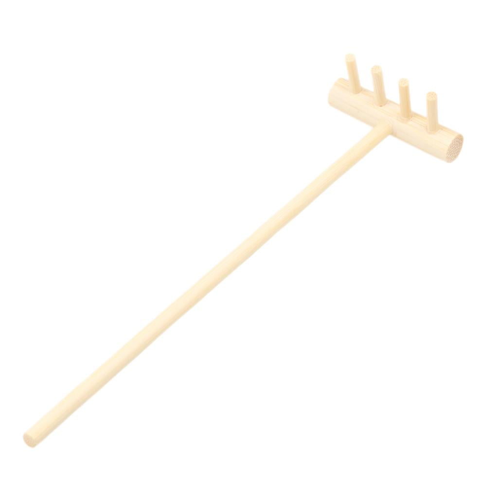Natural Wood Chip Meditation Accessories Rake Garden Sand Tray Wooden ...