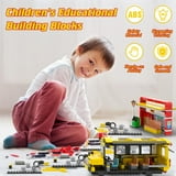 EP EXERCISE N PLAY City School Bus Building Kit, 488 Pieces Yellow Bus ...
