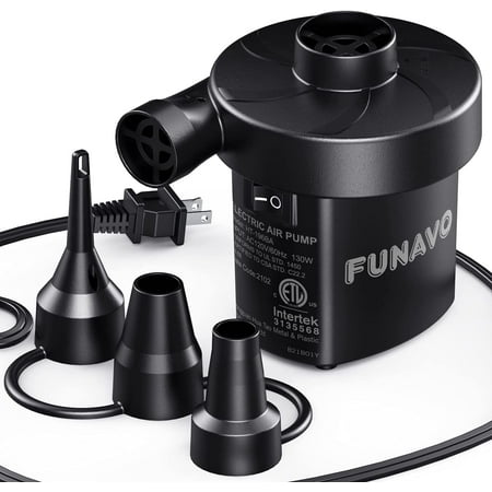 Electric Air Pump, Lumana Portable Air Pump With 3 Nozzles, 130 W Quick ...