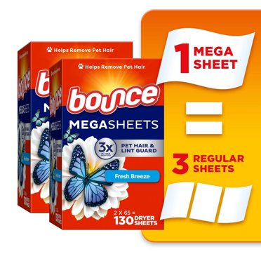 Bounce Wrinkle Guard Mega Dryer Sheets, Outdoor Fresh Scent - 150 Count ...