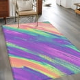 Area Rug 3x5ft Purple Gradient Abstract Color Area Rugs Washable Low ...