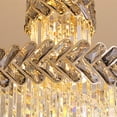 Crystal Cascade Chandelier 39.4'' for Staircase, Hall, Stairwell ...