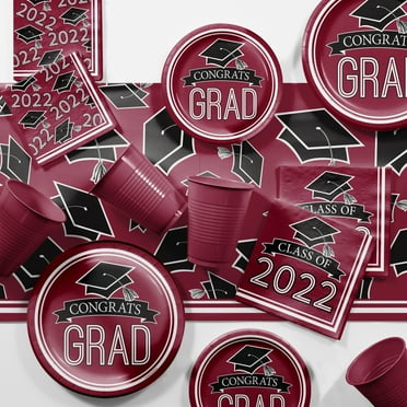 Burgundy Graduation Decorating Kit - Party Decor - 9 Pieces - Walmart.com