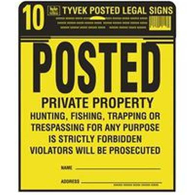 Hy KO 0233544 PP Legal Sign Kit, Posted Private Property - 12 x 12 in ...