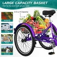 ABORON 20/24/26 inch 7 Speed Adult Tricycles with Big Basket,3-Wheels ...