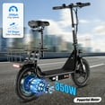 Caroma 350W Adult Electric Scooter with Basket,14”Fat Tires,12 Mile ...