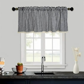 VCNY Home Linen Leaf Embroidered Complete Kitchen Curtain Set ...