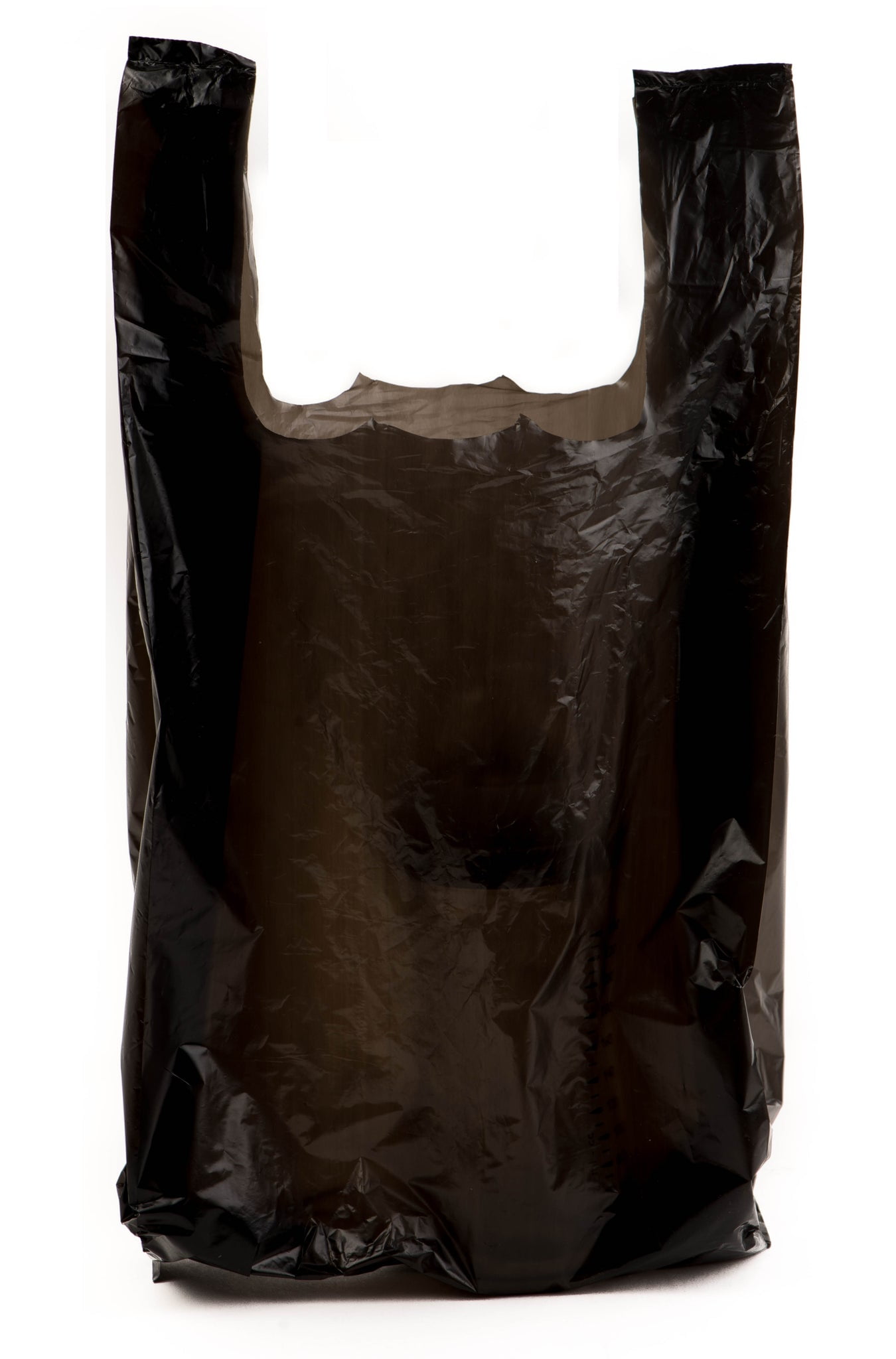 EcoQuality Plastic Black T-Shirt Bags 1000ct, 1/8 Shopping Bags ...
