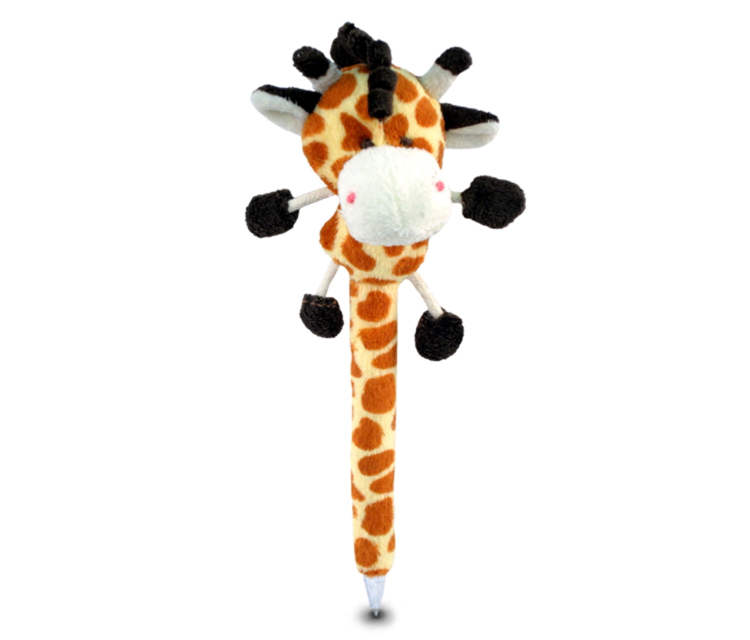 DolliBu Brown Giraffe Plush Pen - Cute & Soft Wild Life Stuffed Animal ...
