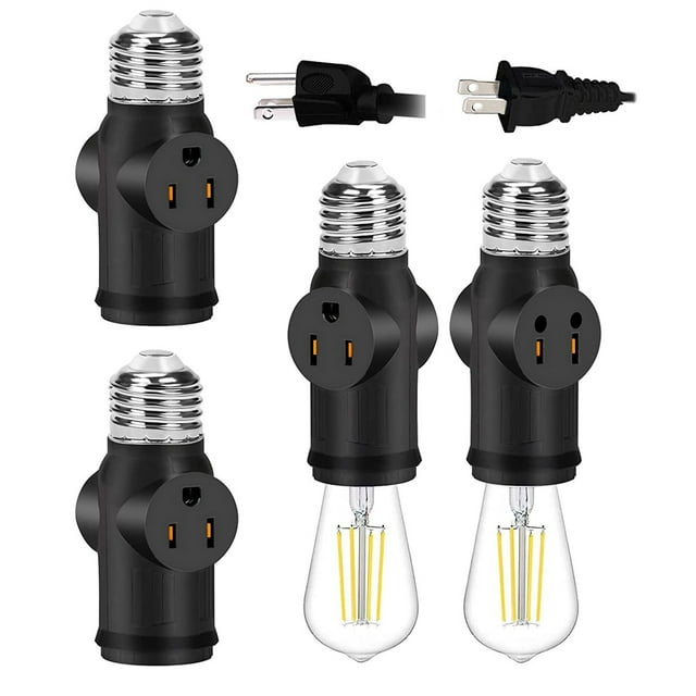 3 -Pointed Light Plug Adapter, E26 Bulb Exit Adapter, Polarized Light ...