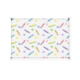 Abstract Sun Shade Sail 14'X18' Cute Blue Green Purple Pencil Paw Print ...