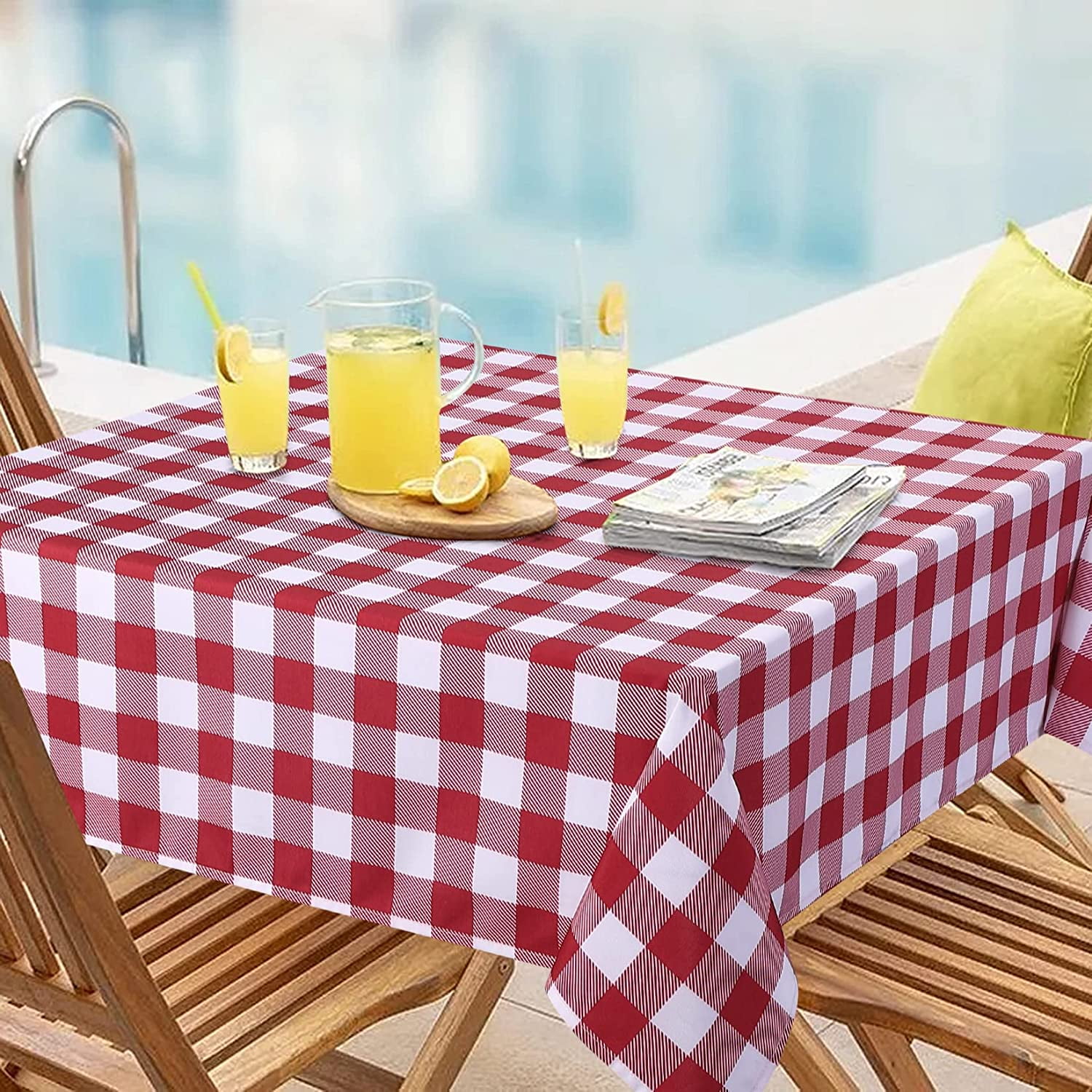 Waterproof Plaid Tablecloth, Farmhouse Checkered Table Cover - Walmart.com