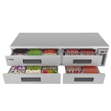 84 in. Commercial Chef Base Refrigerator Storage Cabinet for Cold Foods ...