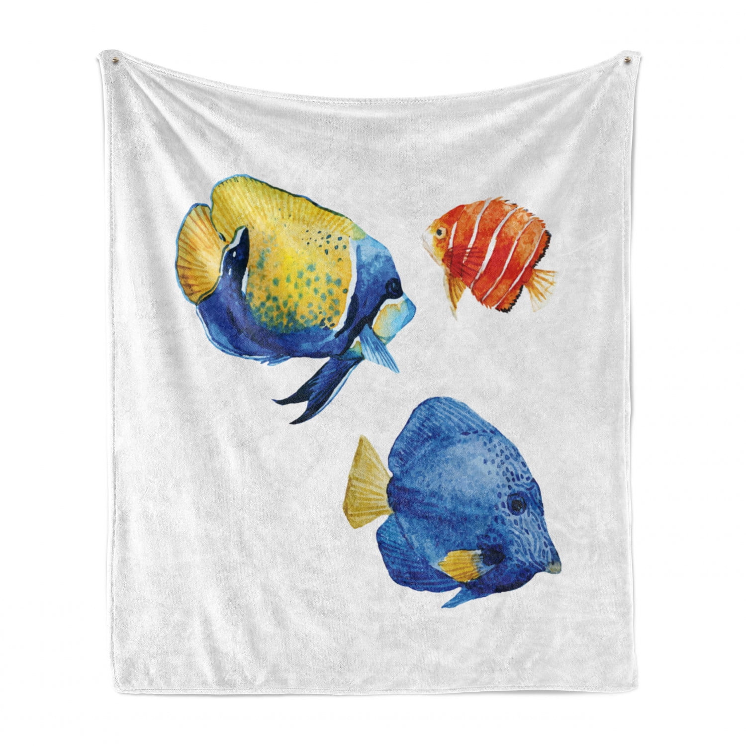Buy Fish Soft Flannel Fleece Throw Blanket, Tropical Aquarium Life ...