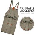 Canvas Apron for Men and Women,Chef Apron With Adjustable Strap and ...
