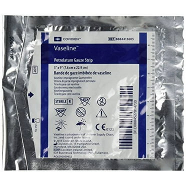 Covidien 3x18 in Medical Vaseline Gauze Dressing, Petrolatum, for ...