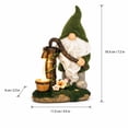 7.2 Inch Solar Halloween Gnome Resin Statue, Waterproof Outdoor Garden ...