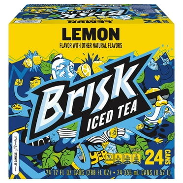 Lipton Brisk Raspberry Iced Tea, Bottled Tea Drink, 12 fl oz, 12 Pack ...