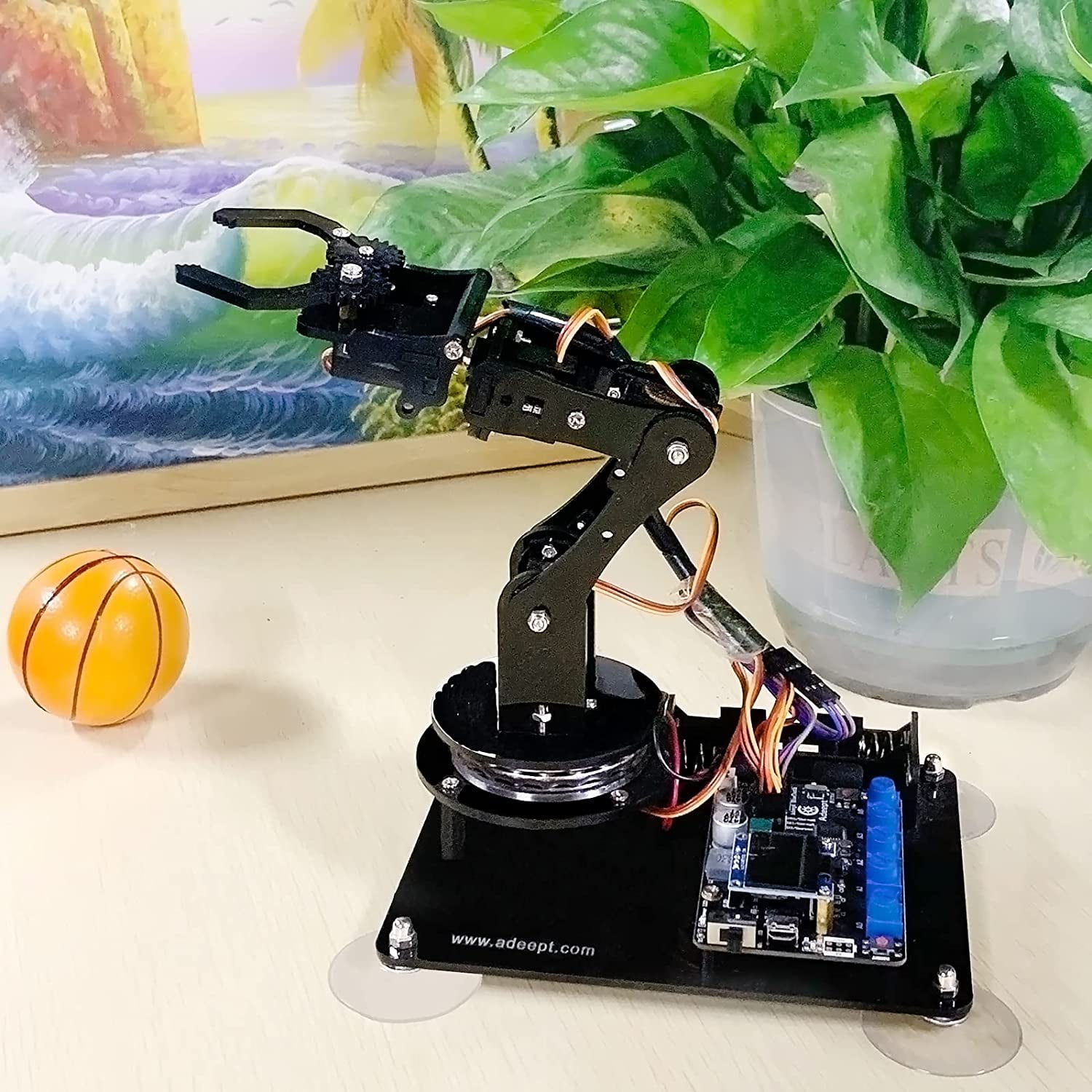 Science Kits And Toys Adeept 5 Dof Robot Arm 5axis Robotic Arm Kit Compatible With Arduino Ide
