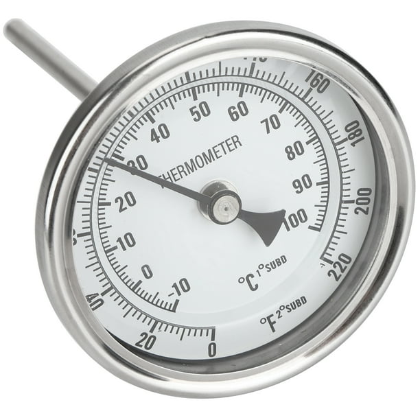 Dial Thermometer,1/2 NPT Thread Stainless Measuring Tool Thermometer ...