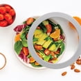 JUST COOK Round Ceramic-Coated Glass Food Storage Container with Lid ...