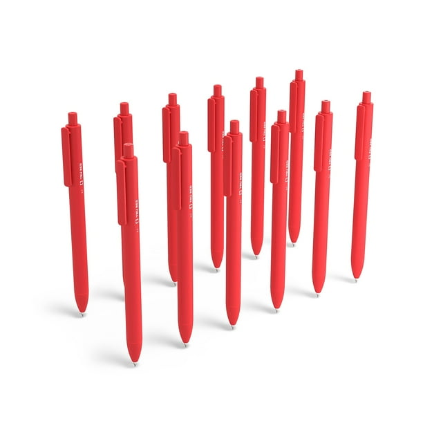 TRU RED Retractable Quick Dry Gel Pens Med Point 0.7mm Red Dozen ...