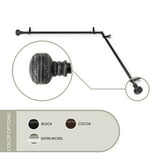 Galileo 13/16 inch Corner Window Curtain Rod 66-120" - Black - Walmart.com