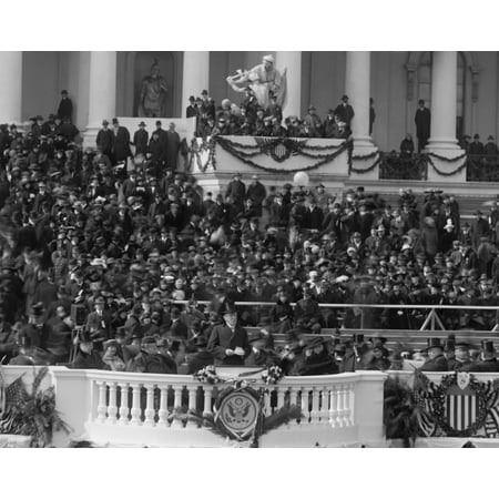 President Woodrow Wilsons Delivering His Second Inaugural Address ...