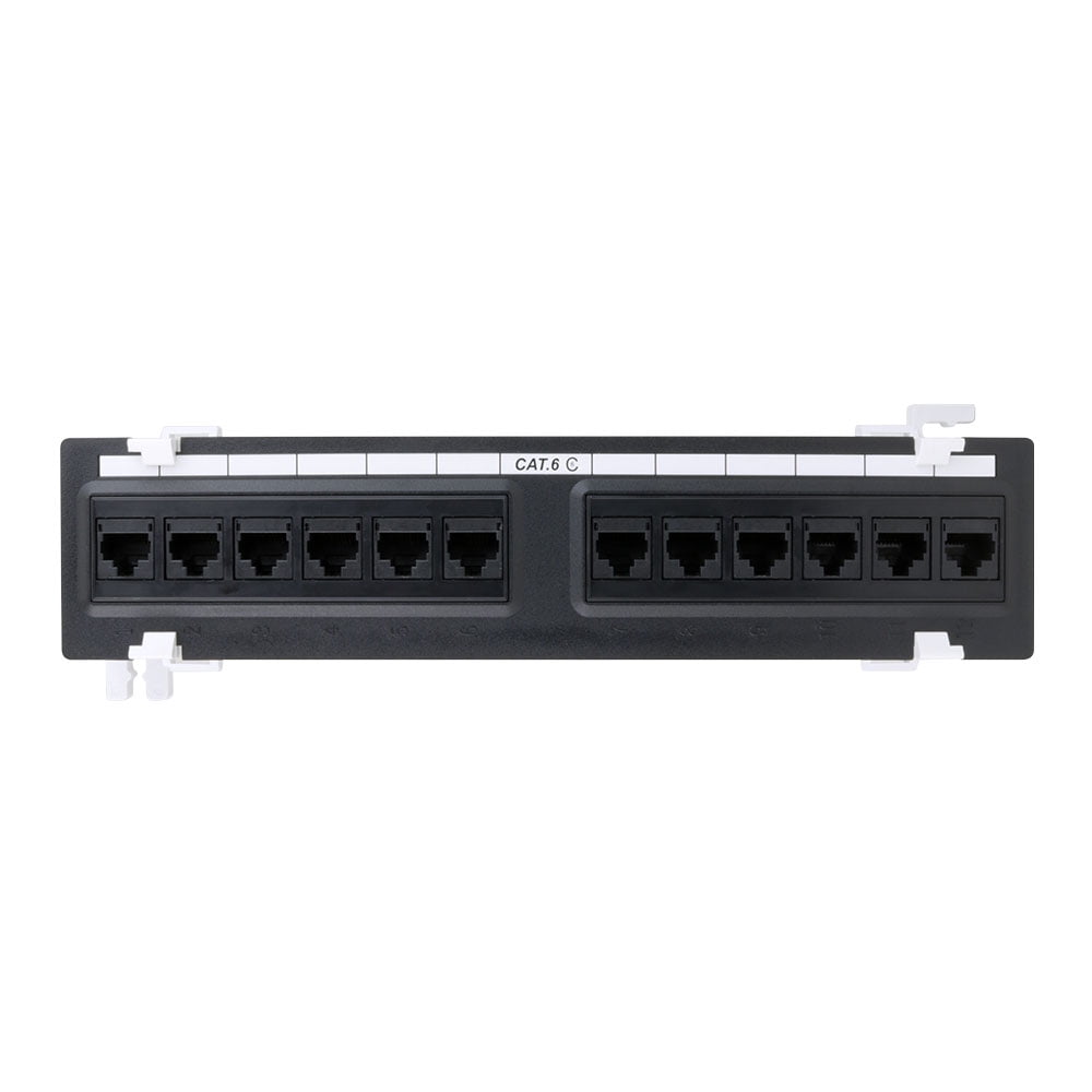 Construct Pro 12-Port Cat6 Wall Mount Patch Panel, RoHS Compliant ...