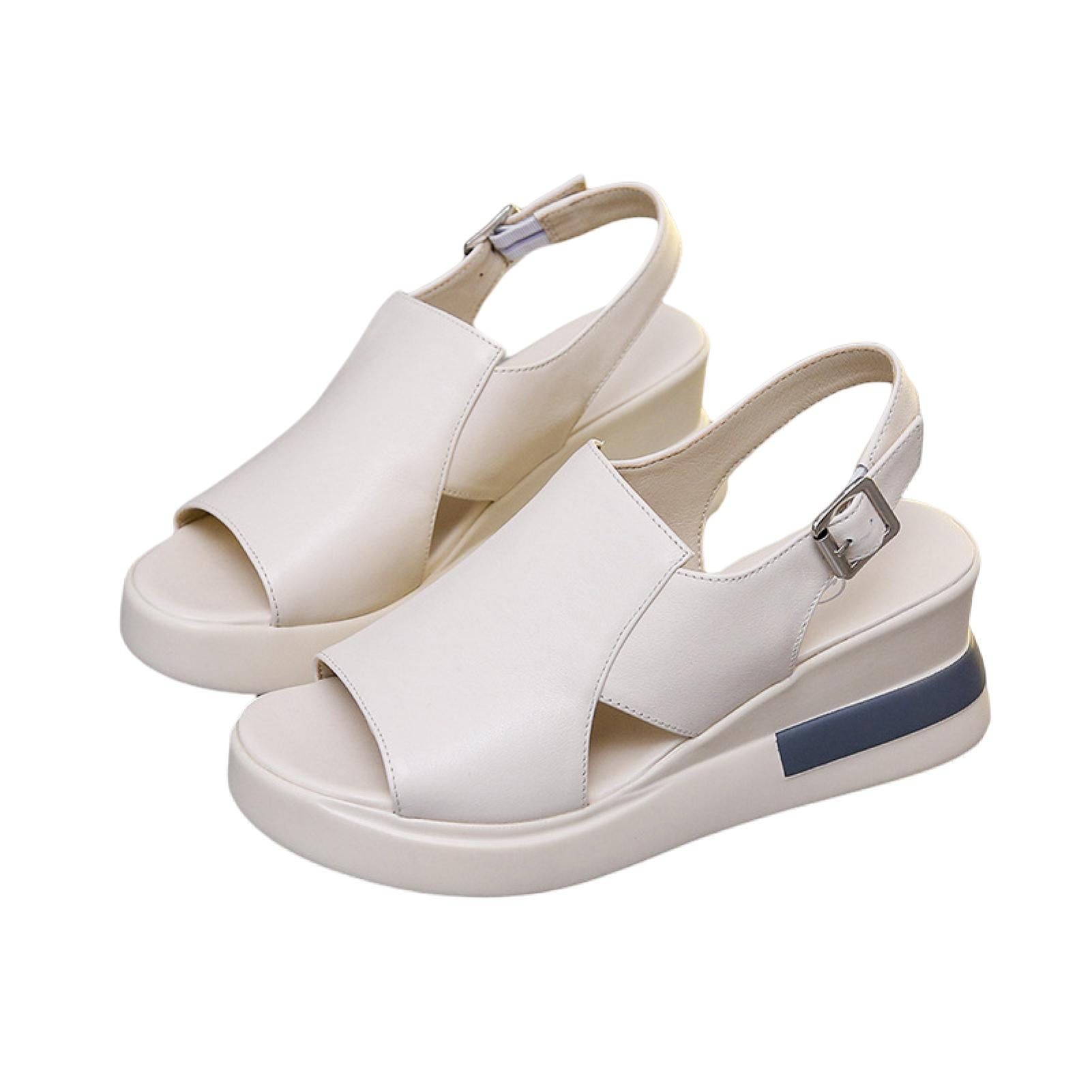 huanledash 1 Pair Women Sandals Fine Stitch Comfortable Polyurethane ...