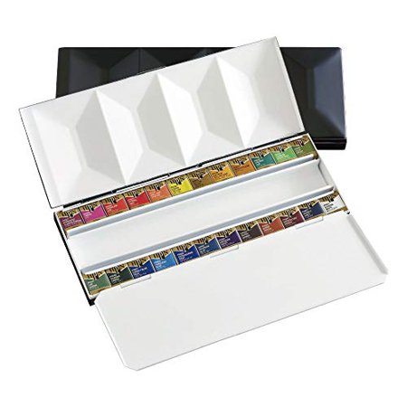 Holbein Solid Watercolor Paint Artist Pan Color Metal Box 16 Color Set ...
