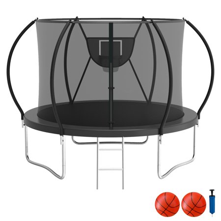 KOFUN Trampoline avec Cerceau de Basket-Ball, 1500lbs 10FT 12FT 14FT ...