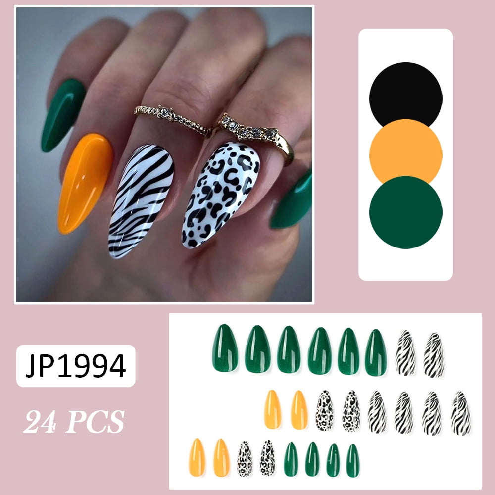Colorful Cheetah Print Nails