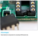 4pcs DIP IC Chip Socket Adapter Round Pin 20P 2.54mm Pitch IC Socket ...