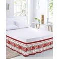 Valentine's Day Bed Skirt King Size 16 Inch Drop, Red Stripe Plaid ...
