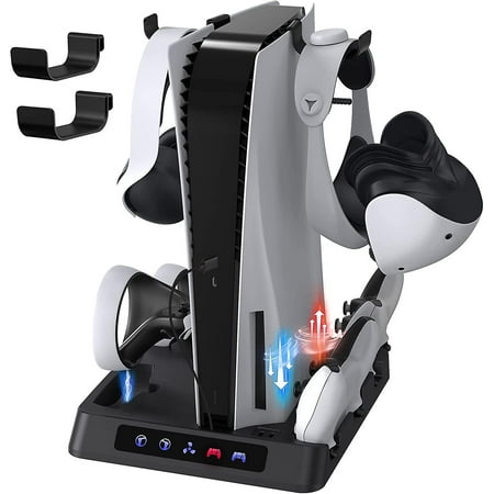 Charging Stand For Ps5 And Ps Vr2, Vertical Stand With Cooling Fan And ...